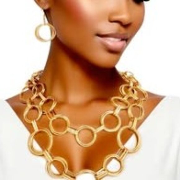 Pulse Boutique Accessories | Jewelry | Statement Gold Necklace Set ...